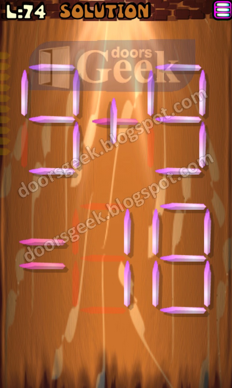 Matches Puzzle [Episode 8] Level 74 Solution ~ Doors Geek